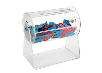 China OEM ODM Clear Acrylic Box Display Cases Donation Box With Lock Non Toxic for sale