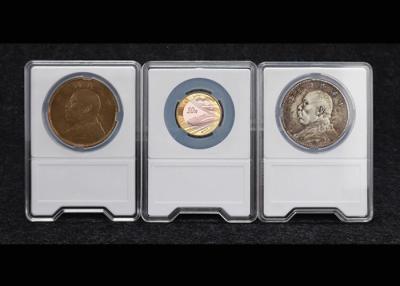 China Gift Small Display Boxes Clear Plastic Coin Presentation Box Impact Resistance for sale