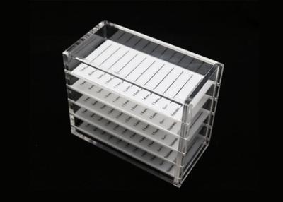 China Custom Color Clear Acrylic Display Boxes 5 Tiers Eyelashes For Storage for sale