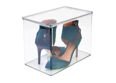 China Recyclable Clear Acrylic Display Boxes Impact Resistance For High Heels , Sandals for sale
