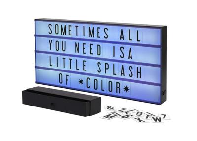 China Marquee Personalised Cinema Lightbox Color Changing With 160 Letters Numbers for sale