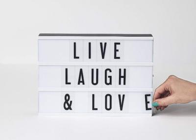 China DIY Personalised Cinema Light Box LED Light Up Message Box For Home Decor for sale