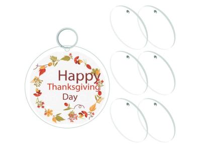China Souvenir Acrylic Keychain Circles With Hardware Cut Files Printed Photo Frame for sale