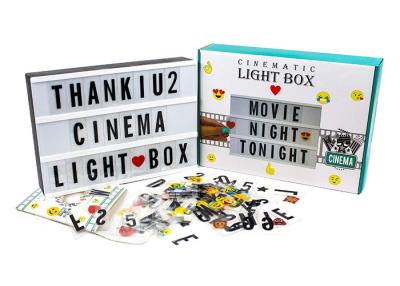 China Vintage Cinematic Acrylic LED Light Box Message Board With Letters Note Sign for sale