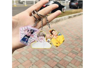 China Unisex Acrylic Custom Keychains 7 Stars Crystal Balls Keychain Pendant for sale