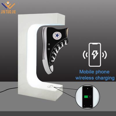 China wireless charging rotation magnetic levitation floating shop shoe display stand for sale
