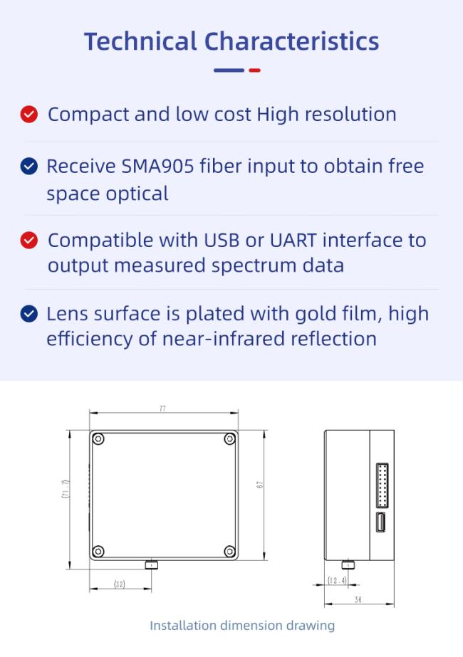 Small Size Near-infrared Fiber Spectrometer Modular Design Industrial NIR Spectrometer 1