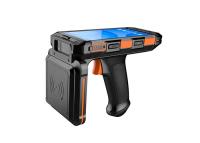 China Long Range Handheld Android PDA Barcode Scanner NFC LF HF RFID Reader for Wrist Bands for sale