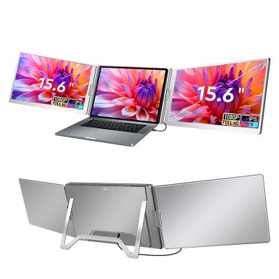 China 15.6 Inch 1080P FHD One Cable Monitor Portable Dual IPS Displays for sale