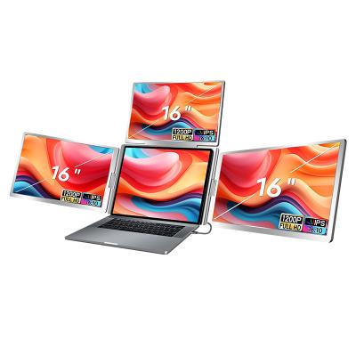 China 16 Inch S788 Portable Quad Monitor 1920x1200 FHD IPS 16:10 1 Cable Quad Display Monitor for sale