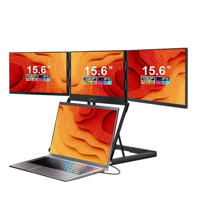 China 15.6 Inch 1080P Portable Quad Monitor 1920x1080 IPS 16:9 Foldable Monitor for sale