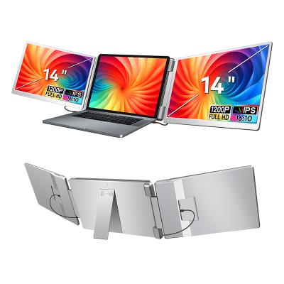 China 14 Inch 1200P FHD IPS Desktop Triple Monitor With Universal Compatibility for Laptop Use for sale