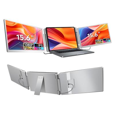 China 1080P FHD IPS Desktop Triple Monitor 15.6 Inch Desktop Screen Extender For Office for sale