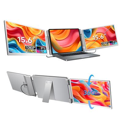 China IPS Desktop Triple Monitor Universal Laptop Screen Extender 15.6 Inch 1080P FHD for sale