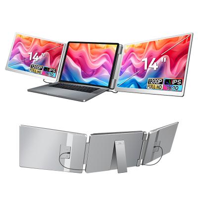 China Type C & HD Port 14 Inch Portable Monitor LCD Computer Monitor Extension for sale