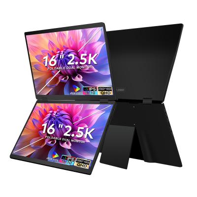 China 2.5K Foldable Computer Monitor QHD Metal Shell 16 Inch Portable Monitor for sale