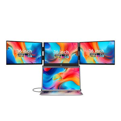 China 16 Inch 1200P FHD Portable Quad Monitor Multi Display Laptop Extension Screens for sale