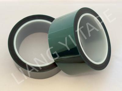 China Green PET Silicone Tape 0.055mm For Powder Coating For LED Dot Matrix for sale
