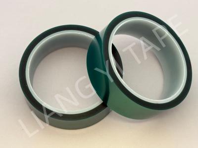 China 155℃ Green Polyester Silicone Tape High Temp Masking for PCB Soldering for sale
