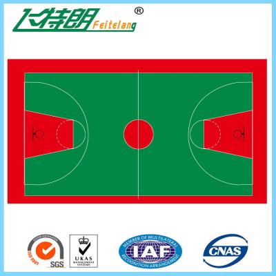 Cina Polyurethaning per qualsiasi tempo pavimenta la pavimentazione antiscorrimento di sport della palestra della pittura del pavimento in vendita