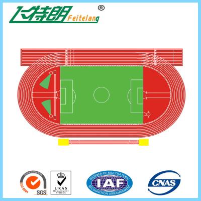 China Pista de atletismo do sistema do revestimento do pulverizador que pavimenta as trilhas para qualquer tempo recicl à venda