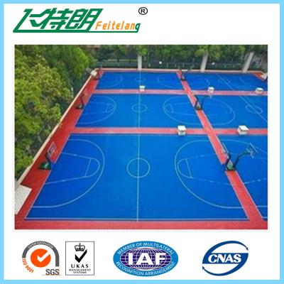 Cina Campo da pallacanestro 2500N di pavimentazione di collegamento di gomma 250x250x13 millimetro 350g/pc in vendita