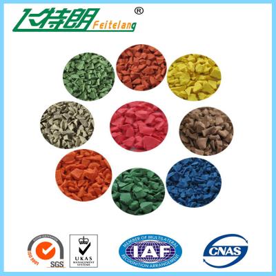 Cina Stuoia di gomma di EPDM, granelli di gomma colorati di EPDM per il campo da giuoco all'aperto/pista corrente atletica in vendita