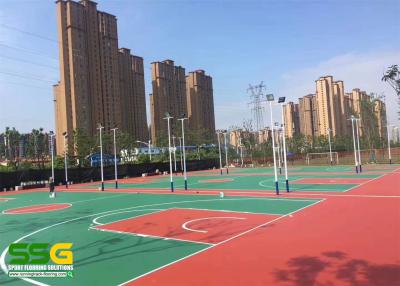 Cina Sistema blu senza cuciture del panino della superficie della corte di sport del poliuretano del silicio in vendita