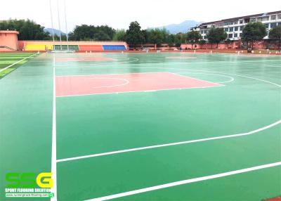 Cina Sport verdi dello SPU che pavimentano materiale per la pavimentazione della superficie della corte di sport di pallacanestro in vendita
