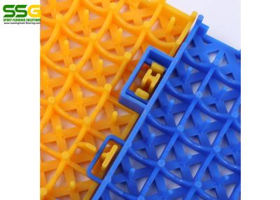 Cina Piastrelle per pavimento di gomma di collegamento all'aperto sospese, piastrelle per pavimento di plastica di sport di pallacanestro in vendita