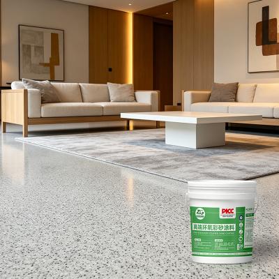 China Industrial Epoxy Color Sand Floor Paint Low VOC Slip Resistant Garage Floor Paint for sale