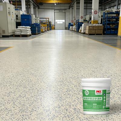 China Hygienic Seamless Epoxy Colored Quartz Floor Coating Anti Slip Epoxy Color Sand Floor Coating for sale
