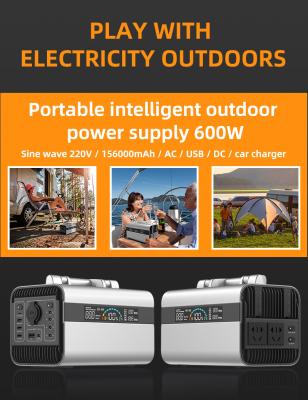 Cina UPS 600W Centrale elettrica portatile 156000mAh USB AC DC Power Station per auto portatile da viaggio in vendita
