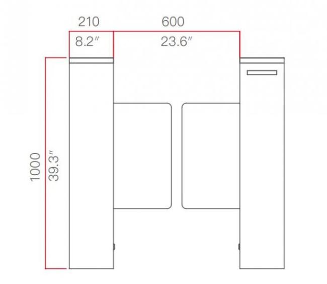 Factory Application Pedestrian Swing Gate Turnstile  With Card And Qr Code 0