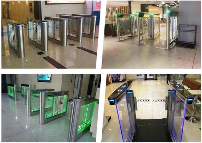 Portone della barriera della falda di Access RS485 SS304 dell'aeroporto dell'indicatore di RGB con la chiara ala 3
