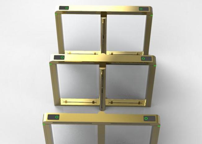 Rfid Tempered Glass Speed Gate Turnstile Fast Passing 900mm width 0