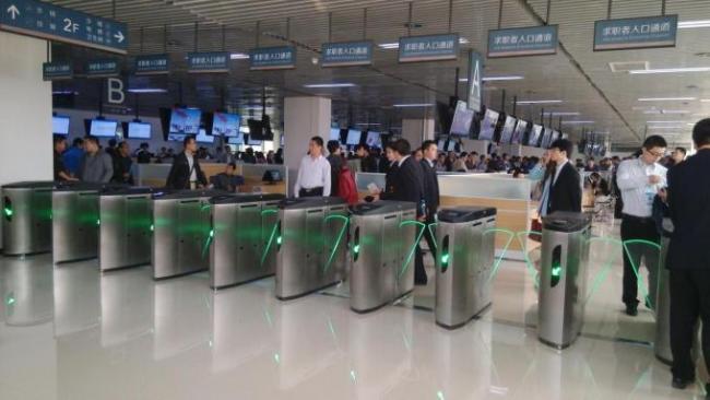 304 Full Ss Brushed Retractable Flap Barrier Waist Height Turnstile Ac220v/110v 2