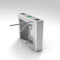 China 2D Barcode Scanner Turnstile Push Button Access Control Tripod Barrier 1200mm Stainless Steel for sale