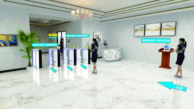 Cina 280mm Face Recognition Turnstile Fingerprint Reader 304 Stainless Steel Turnstiles in vendita