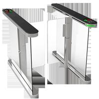 China SUS304 Stainless Steel Speed Gate Turnstile 1400mm with 600mm Pass Width QR Code Barcode Scanner for sale