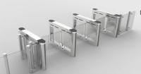 China 0.3-1.5m Smart Face Recognition Turnstile Servo Motor Access Control Gate 550mm Passage for sale