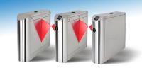 China 3 Pairs Flap Barrier Turnstile 550mm Pass Width Retractable Automatic Office Security Gate for sale