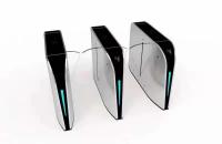 China SUS304 RFID Flap Barrier Turnstile 1400mm Access Control Gate for Office Entry for sale
