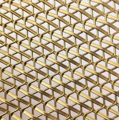 China Plooide de metaal Geweven Typedraad Decoratief Architecturaal Mesh Screen Panel For Cabinet-Tussenvoegsel Te koop