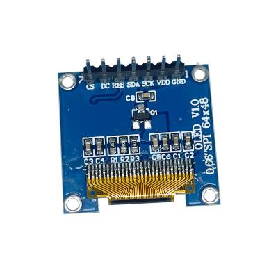 Китай I2C SPI 0,66 дюймовый PMOLED дисплейный модуль, с разрешением 64x48 PCBA, IC SSD1306 продается
