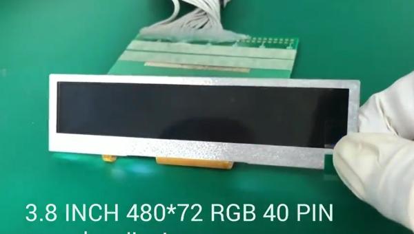 Tipo a 3,8 pollici TFT LCD, 480X72 risoluzione, interfaccia di RGB di 40 perni, 300cd/m2 di Antivari,
