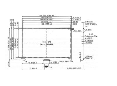Cina 7Display di carta elettronica flessibile da 0,5 pollici, interfaccia SPI 800x480. in vendita