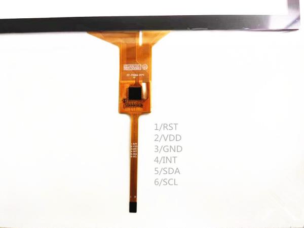 Il pannello di tocco capacitivo a 7 pollici su misura GT911 800*480/1024*600 6 APPUNTA l'interfaccia di I2C