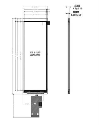China 6.2 Zoll TFT-LCD-Display-Modul, 360*960 40pins HDMI-Antrieb IC GC9503CV zu verkaufen