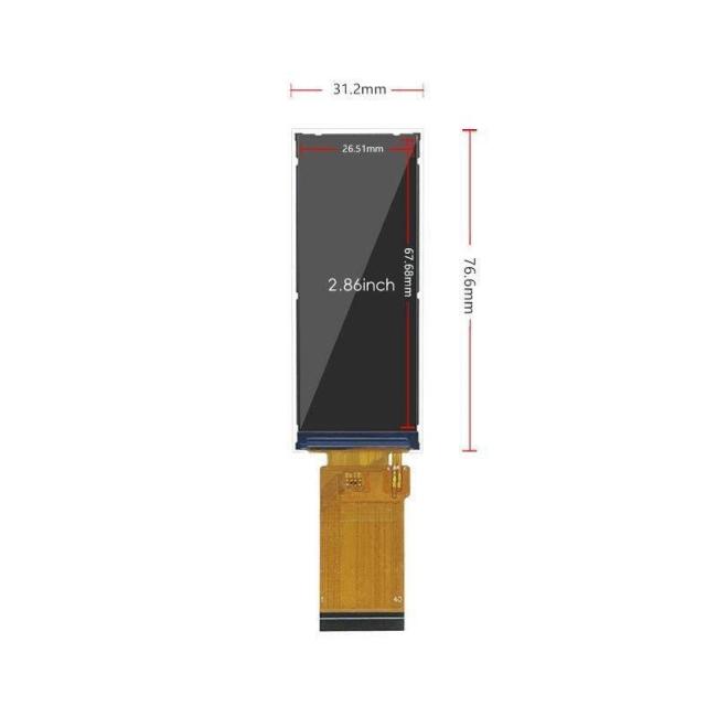2.86 inch TFT display close-up